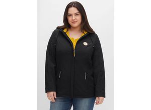 4054697465198 - Große Größen Softshell-Jacke mit Fleece-Innenseite schwarz Gr56