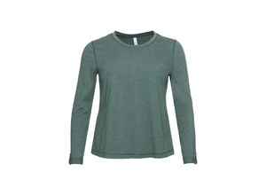 4063135162049 - Große Größen Langarmshirt in Melange-Optik figurumspielend jade Gr56 58