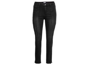 4063134633403 - Große Größen Skinny Jeans aus Power Stretch mit Nietenapplikation black Denim Gr52