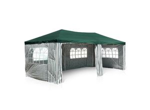 4051814389702 - Pavillon Partyzelt grün 3x6m PE 110g m² Gartenzelt Festzelt Eventzelt Marktzelt