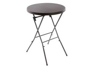 4051814393730 - Klapptisch Partytisch Stehtisch braun klappbar Bistrotisch Bartisch 110 cm rund Ø 80 cm