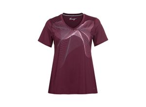 4063134978542 - Große Größen Funktionsshirt mit Frontdruck mit REPREVE® aubergine Gr56 58