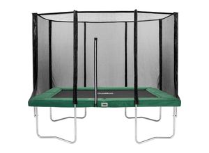 8719425450377 - Salta Trampoline - Combo - rechteckig 244x396cm - Trampoline mit Sicherheitsnetz - Schutzrand Farbe Grün