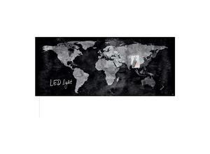 4004360825897 - Glas-Magnettafel artverum® LED light 1300 x 550 cm World-Map 4004360825897 Sigel