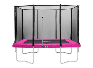 8719425450360 - Salta Trampoline - Combo - rechteckig 213x305cm - Trampoline mit Sicherheitsnetz - Schutzrand Farbe pink