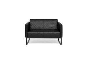 4260354050816 - Lounge Sofa ARUBA BLACK Kunstleder mit Armlehnen hjh OFFICE