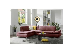 4052431147188 - Terrence Ecksofa links mit Sofa 25-Sitzer rechts Flachgewebe rot