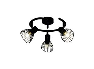 4004353306570 - Lampe Elhi Spotspirale 3flg schwarz 3x D45 E14 40W geeignet für Tropfenlampen (nicht enthalten) Köpfe schwenkbar - schwarz - Brilliant