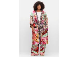 4063136925698 - Große Größen Kimono im Mustermix aus Viskose-Satin bunt Gr52