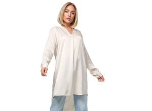 4260480127246 - PM SELECTED Damen Elegante Satin Light Oversize Business Long Bluse in Einheitsgröße PM07
