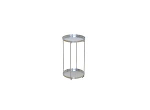 4046884086095 - Möbel Direkt Online - Schlichter Blumenständer Beistelltisch Iris aus Metall silber