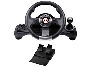 5056280445371 - Konix Pro Steering Wheel Lenkrad PlayStation 4 Xbox One Xbox Series S Xbox Series X Nintendo Switch Schwarz inkl Gangschaltung inkl Pedale