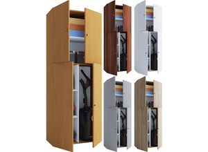 4051814370045 - Ebuy24 - Lona Universalschrank Reinigungsschrank 4 Türen Sonoma-Eiche dekor - Eiche Dekor
