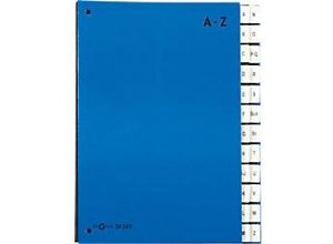 4013951000278 - Pagna - Pultordner din A4 a-z Karton Papier laminiert blau 24 Fächer