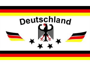 4260307165970 - Flagge DEUTSCHLAND 1 Fußball 4 STERNE weiß 90 x 150 cm  Die Mannschaft Weltmeisterschaft Fanflagg