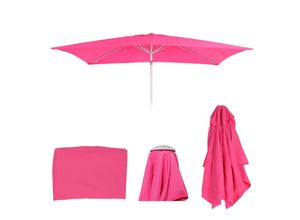 4057651881645 - Ersatz-Bezug für Sonnenschirm Castellammare Sonnenschirmbezug Ersatzbezug 2x3m rechteckig Stoff Textil 45kg UV 50+ ~ pink