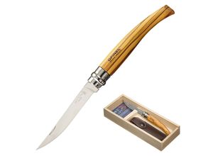 3123840010903 - Geschenk Set Slimline Messer + Etui Klappmesser Taschenmesser Oliven Holz