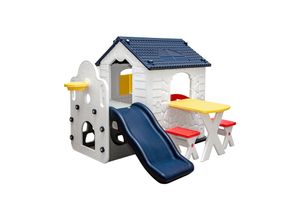 4057216042900 - Littletom - Kinder Spielhaus mit Rutsche - Garten Kinderhaus ab 1 - Indoor Kinderspielhaus - bunt