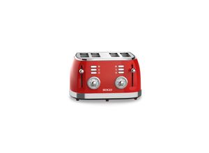 8425490137470 - SOGO Human Technology 4-Scheiben-Toaster Kontrollleuchte Toastfunktion Rot (metallic)