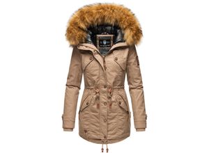 4059072817418 - MARIKOO Damen Wintermantel stylischer Winterparka mit abnehmbarem Kunstfell Laviva Princess