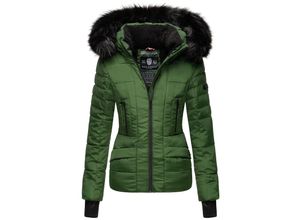 4059072447264 - NAVAHOO Damen hochwertige Steppjacke Winterjacke mit edler Kunstfell- Kapuze Adele