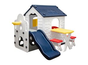 4057216042900 - Littletom - Kinder Spielhaus mit Rutsche - Garten Kinderhaus ab 1 - Indoor Kinderspielhaus - bunt