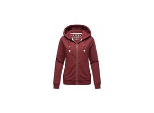 4059072476462 - NAVAHOO Damen Kapuzensweatshirt Sportlicher Zip-Hoodie mit Dicken Tunnelzugkordeln Engelshaar