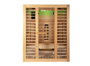 4058166099273 - Infrarotkabine redsun l Deluxe - 153 x 110 x 190 cm - für 3 Personen 6 Vollspektrumstrahler Holz Hemlocktanne i Infrarotsauna Sauna Wärmekabine