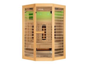 4058166099310 - Infrarotkabine redsun xl Deluxe - 155 x 120 x 190 cm - für 2-3 Personen 6 Vollspektrumstrahler Holz Hemlocktanne i Infrarotsauna Sauna