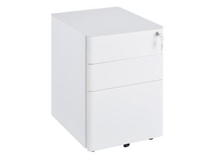 4250871286997 - Aktenschrank mit Schließfach 39 x 48 x 59 cm (BxTxH) Rollcontainer Aufbewahrungsregal Aktenregal Büromöbel