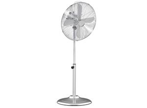 4251774905039 - Standventilator mit 3 Geschwindigkeitsstufen silber 445 x 445 x 87-120 cm (BxTxH) Ventilator Lüfter Wasserzerträuber Klein Klima