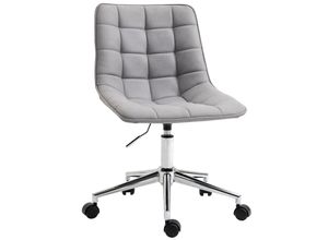 4251774989879 - Bürostuhl ergonomisch grau 60 x 60 x 80-90 cm (BxTxH) Schreibtischstuhl Drehstuhl Loungesessel Bürostuhl Sessel