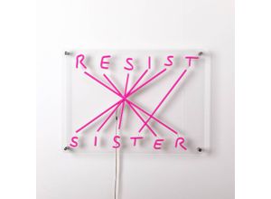 8008215130071 - SELETTI Resist-Sister LED-Deko-Wandleuchte fuchsia