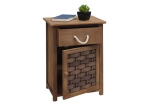 4057651780573 - Kommode MCW-K83 Schrank Schubladenschrank Holz FSC-zertifiziert 55x395x285cm ~ dunkelbraun Polyrattan dunkelbraun