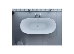 4260307168308 - PureHaven freistehende Luxus Acryl-Badewanne 170x80cm elegant inkl Siphon und Überlaufschutz leicht zu pflegende Oberfläche extra starker Rahmen Weiß