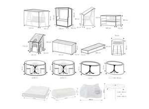 4008332792675 - WEHNCKE Gartenmöbel Schutzhülle Hülle Plane Abdeckung Abdeckplane transparent PE Variante Für Strandkorb