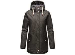 4059072758322 - NAVAHOO Damen Warmer Regenjacke Wasserdichter Regenmantel mit Kapuze Oceans Heart