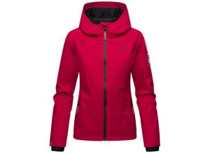 4059072750616 - MARIKOO Damen Sportliche Outdoorjacke Übergangs Regenjacke mit Kapuze Brombeere