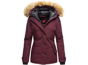 4059072446762 - NAVAHOO Damen Warmer Winterjacke Parka mit Kunstfell-Kapuze Laura