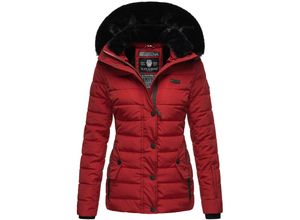 4059072465459 - NAVAHOO Damen Warme Steppjacke Winterjacke mit weicher Kunstfell-Kapuze Milianaa