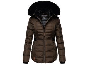 4059072130494 - NAVAHOO Damen edler Winterjacke Kurzmantel mit abnehmbarem Kunstfellkragen Melikaa