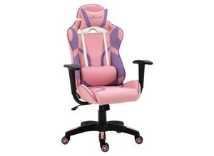 4251774969833 - Gamingstuhl ergonomisch rosa violett 69 x 56 x (116-1255) cm (BxTxH) Bürostuhl PC-Stuhl Drehstuhl Chefsessel Stuhl