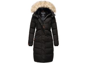 4059072460164 - MARIKOO Damen langer Winterjacke Stepp Parka mit abnehmbarer Kapuze Schneesternchen