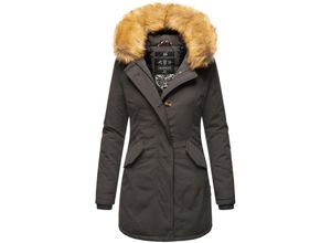 4059072314863 - MARIKOO Damen edler Wintermantel Parka mit Kunstfellkapuze Karmaa