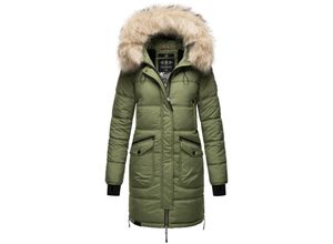 Image of MARIKOO Damen Winter Parka Steppmantel mit Abnehmbarem Kunstfellkragen Chaskaa