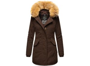 4059072815698 - MARIKOO Damen edler Wintermantel Parka mit Kunstfellkapuze Karmaa