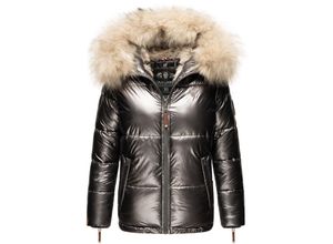 4059072443617 - NAVAHOO Damen Winterjacke Warm Gefütterte Steppjacke mit Kunstfellkapuze Tikunaa