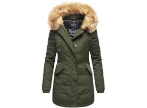 4059072426825 - MARIKOO Damen edler Wintermantel Parka mit Kunstfellkapuze Karmaa