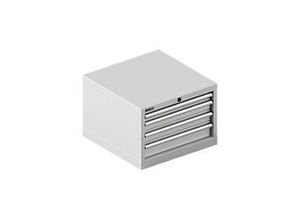 4051273651846 - Select Schubladenschrank 27-27 4 Schübe bis 75 kg B 564 x T 572 x H 400 mm lichtgrau lichtgrau