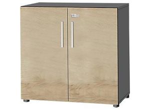 4250510813010 - Select Schrank SET UP 2 OH abschließbar B 800 x T 420 x H 744 mm graphit Wildeiche